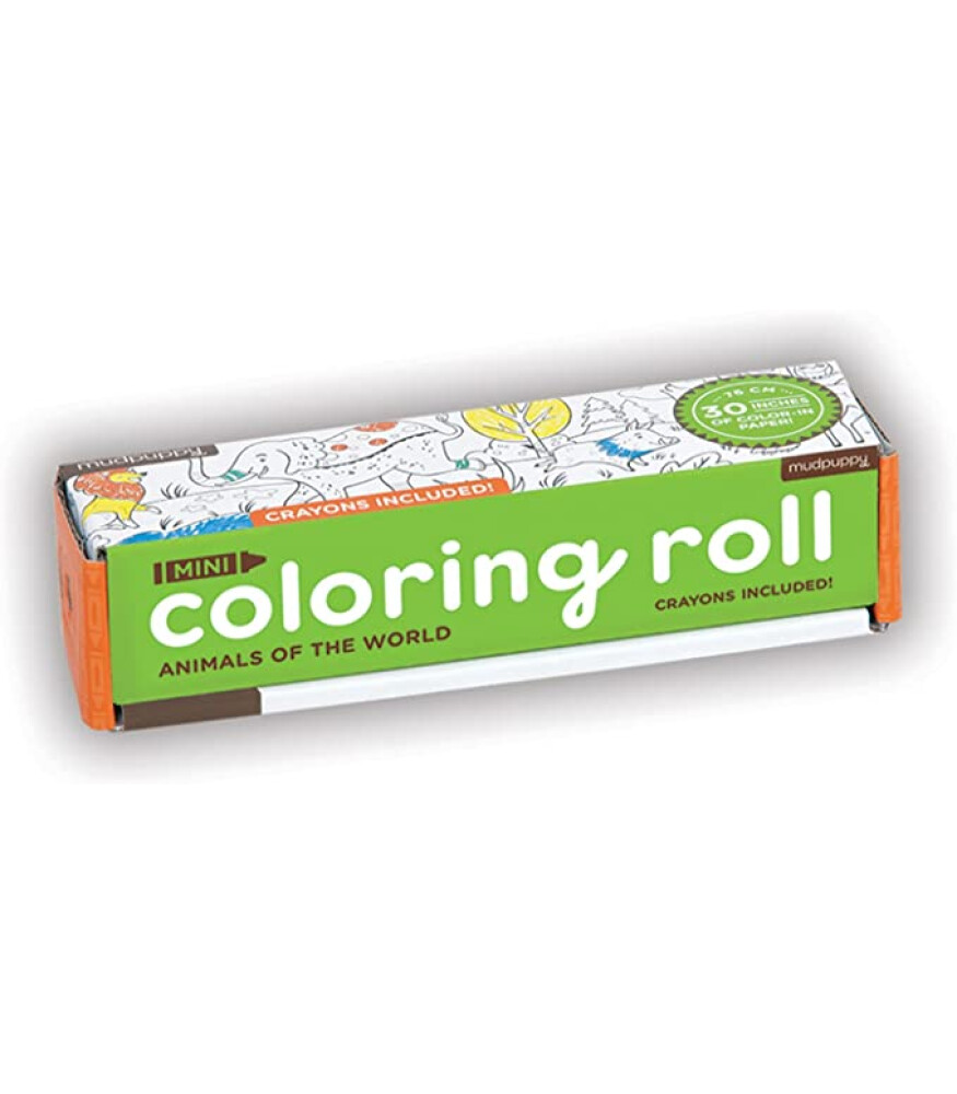Galison Animals of the World Mini Coloring Roll - Keyif Bebesi | Kids ...