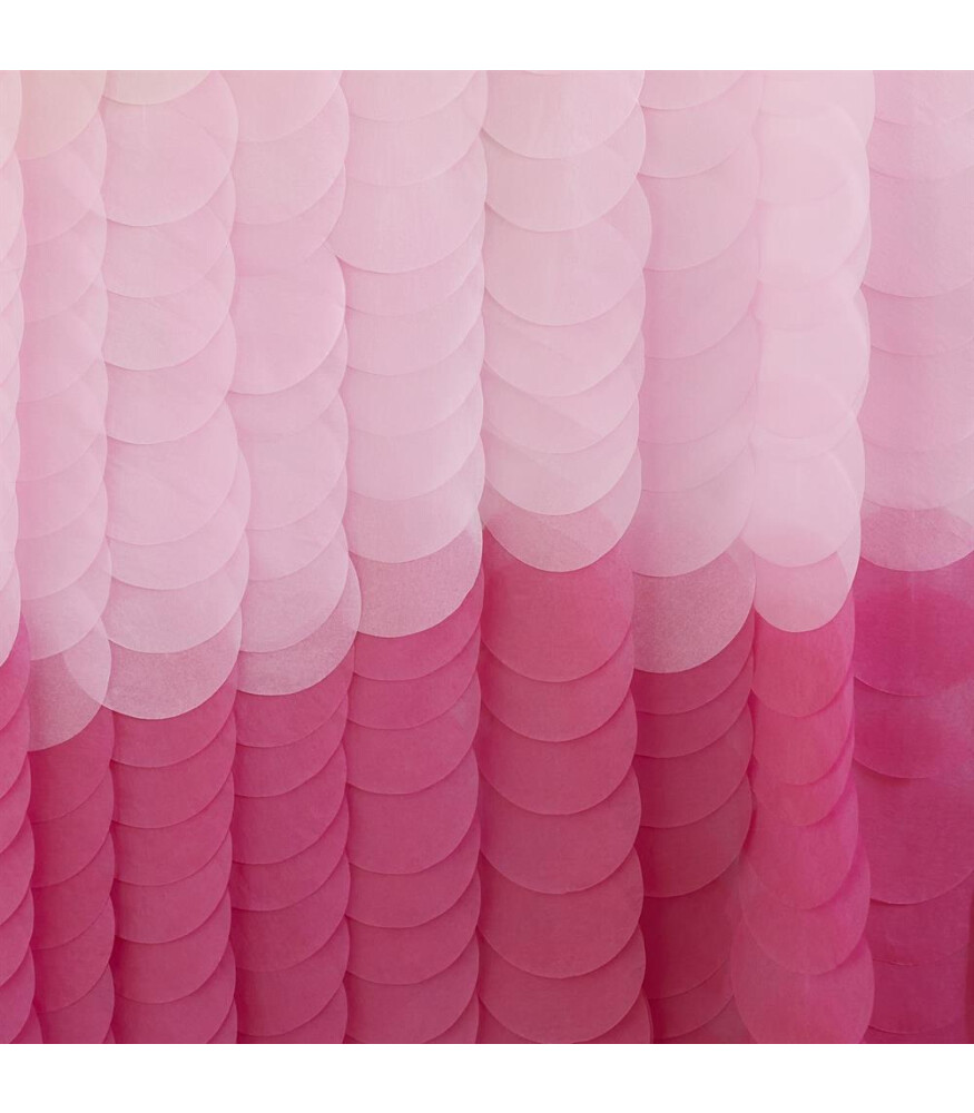Ginger Ray Gigner Ray - Backdrop Tissue Paper Discs Pink Ombre - Keyif ...