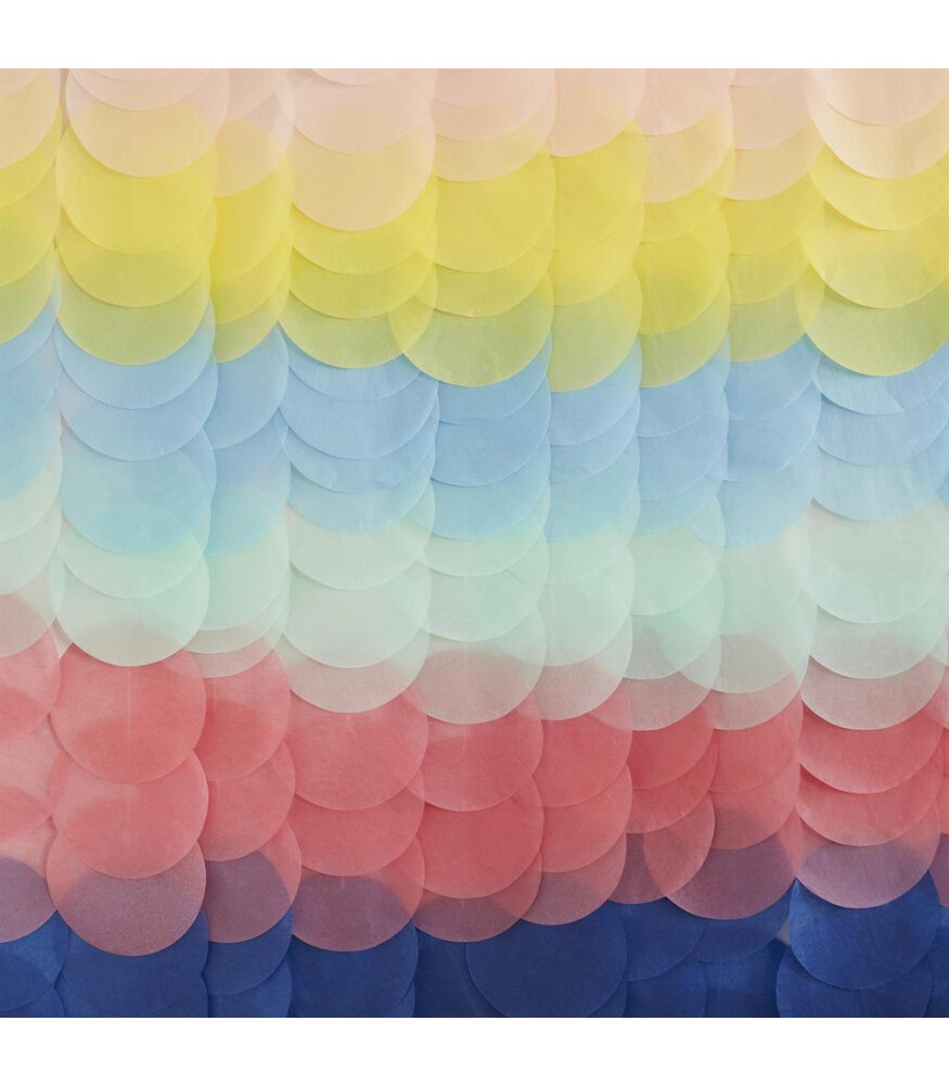 Ginger Ray - Backdrop Tissue Paper Discs Brights - Parlak Renklar Arka ...