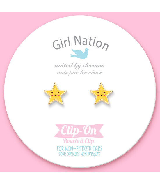 Girl Nation Clip On Klipsli Küpe // Shining Stars - Keyif Bebesi | Kids ...