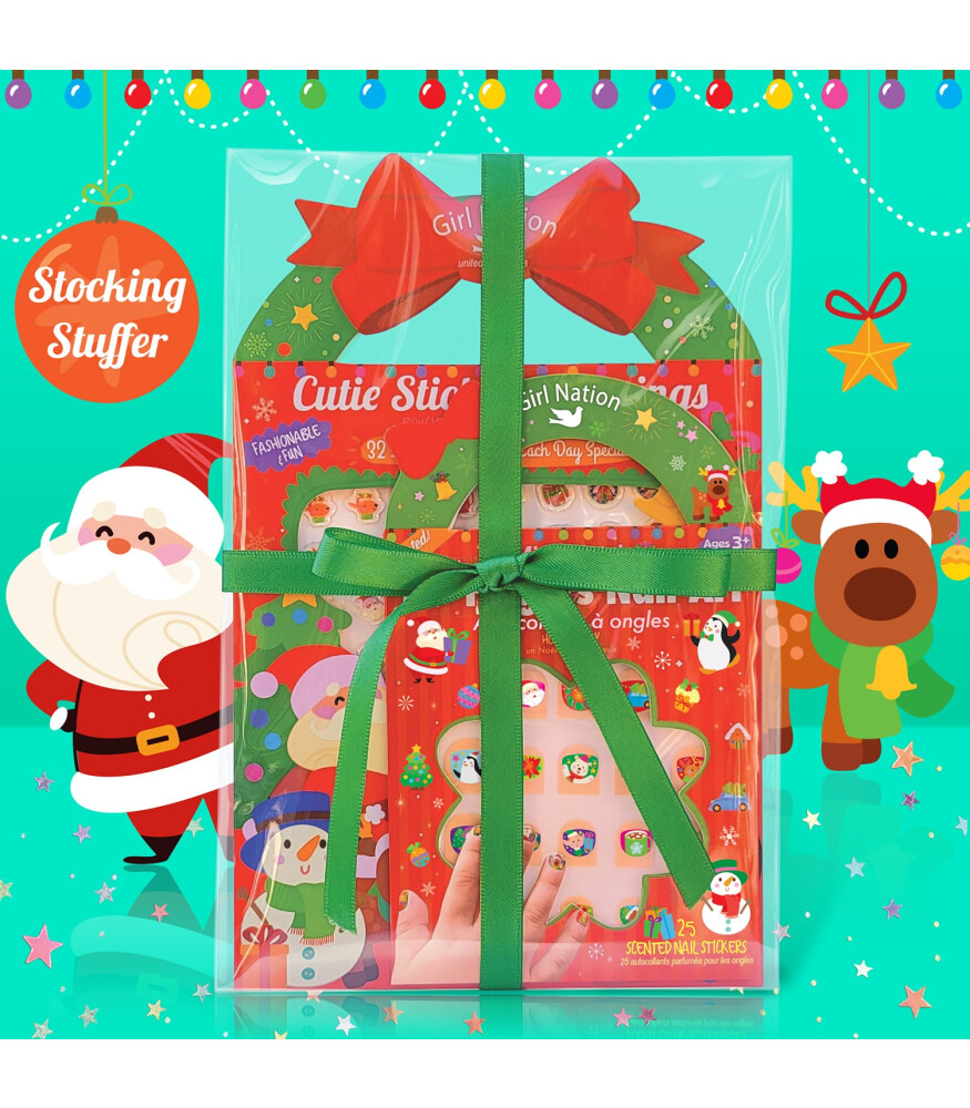 Girl Nation Cutie Sticker Küpe ve Tırnak Hediye Set // Holly Jolly ...