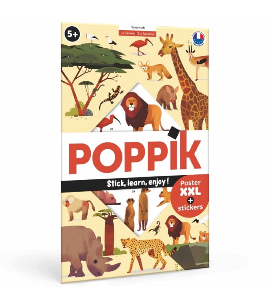 Poppik Discovery Sticker Poster // Savannah - Keyif Bebesi | Kids & Toys
