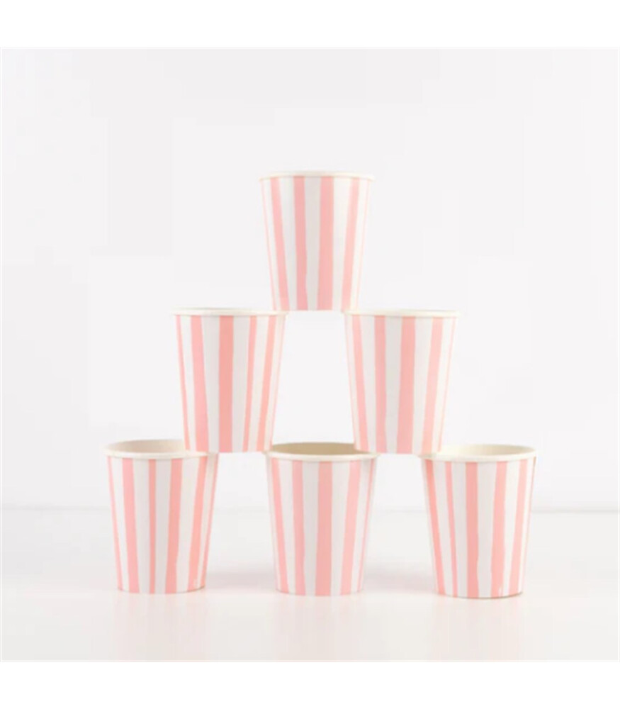 Meri Meri Parti Bardak // Pink Stripe - Keyif Bebesi | Kids & Toys