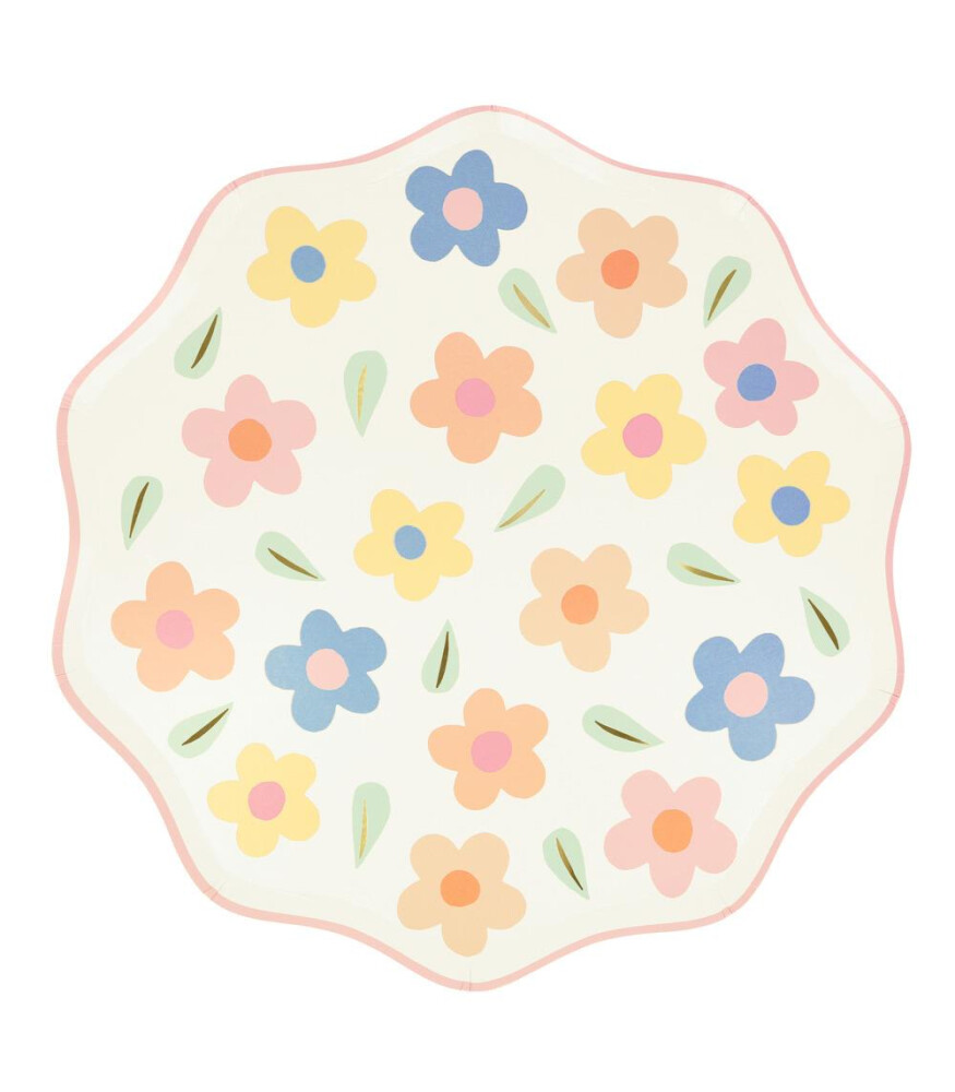 Meri Meri Parti Tabak (L) // Çiçekli - Keyif Bebesi | Kids & Toys