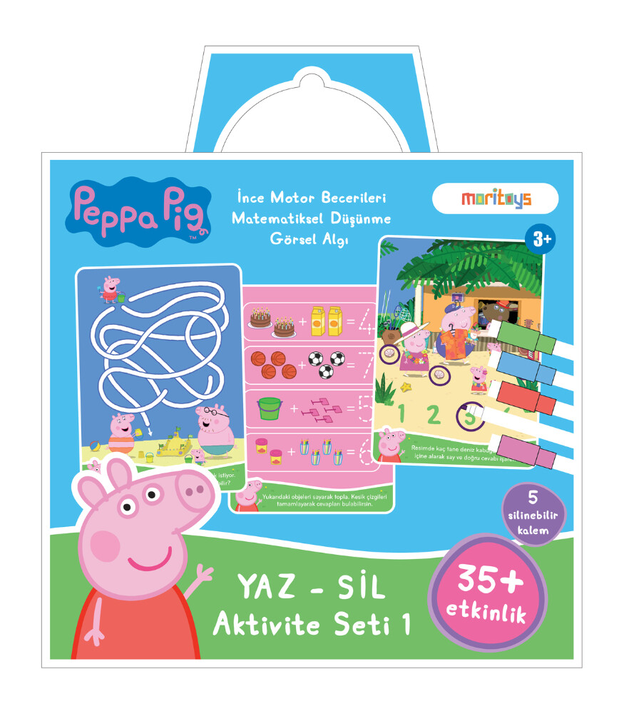 Moritoys Peppa Pig Yaz - Sil Aktivite Seti 1 - Keyif Bebesi | Kids & Toys