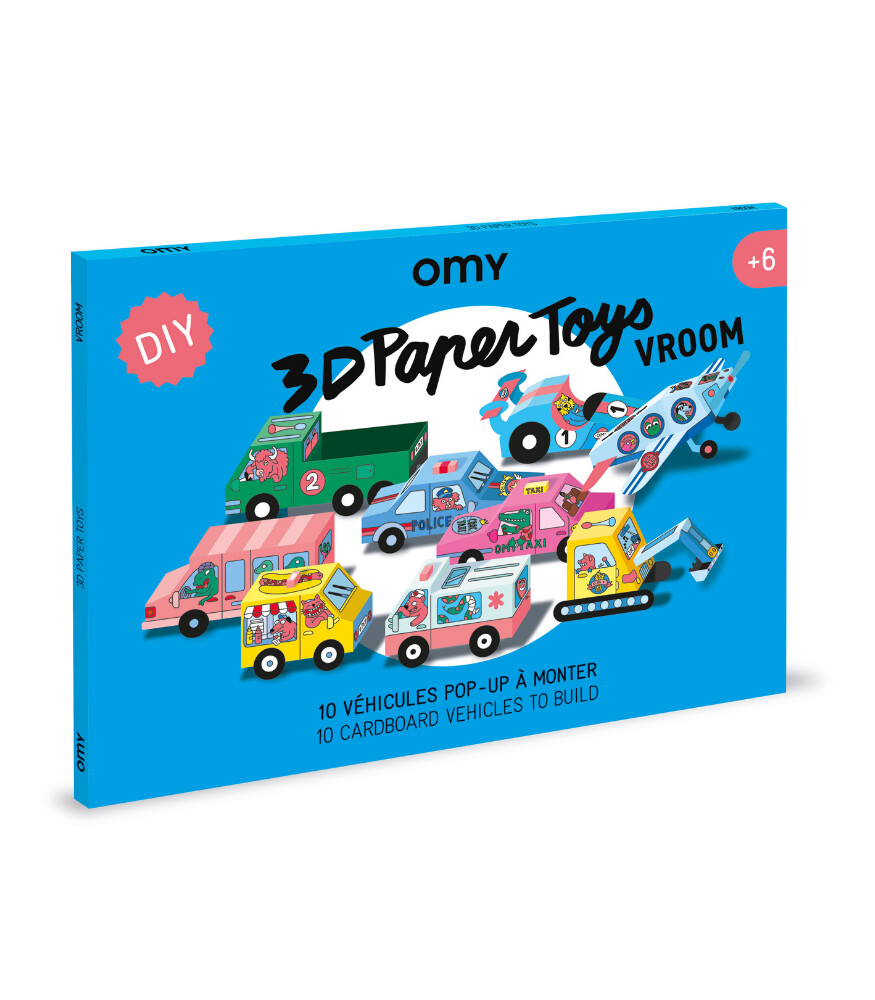 OMY 3D Paper Toys // Vroom - Keyif Bebesi | Kids & Toys