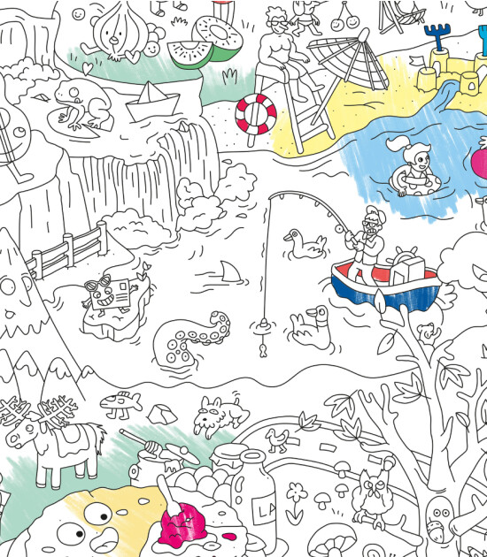 OMY Coloring Poster - Boyama Posteri ve Tohumlu Kalem // 4 Seasons ...