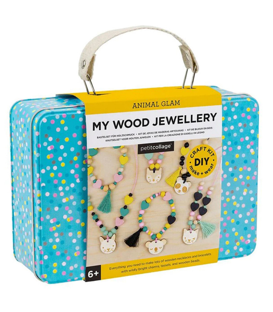 Petit Collage Çantalı Ahşap Takı Seti // Animal Glam My Wood Jewelry ...