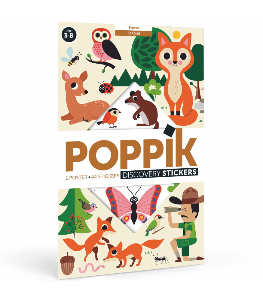 Poppik Discovery Sticker Poster // Forest - Keyif Bebesi | Kids & Toys