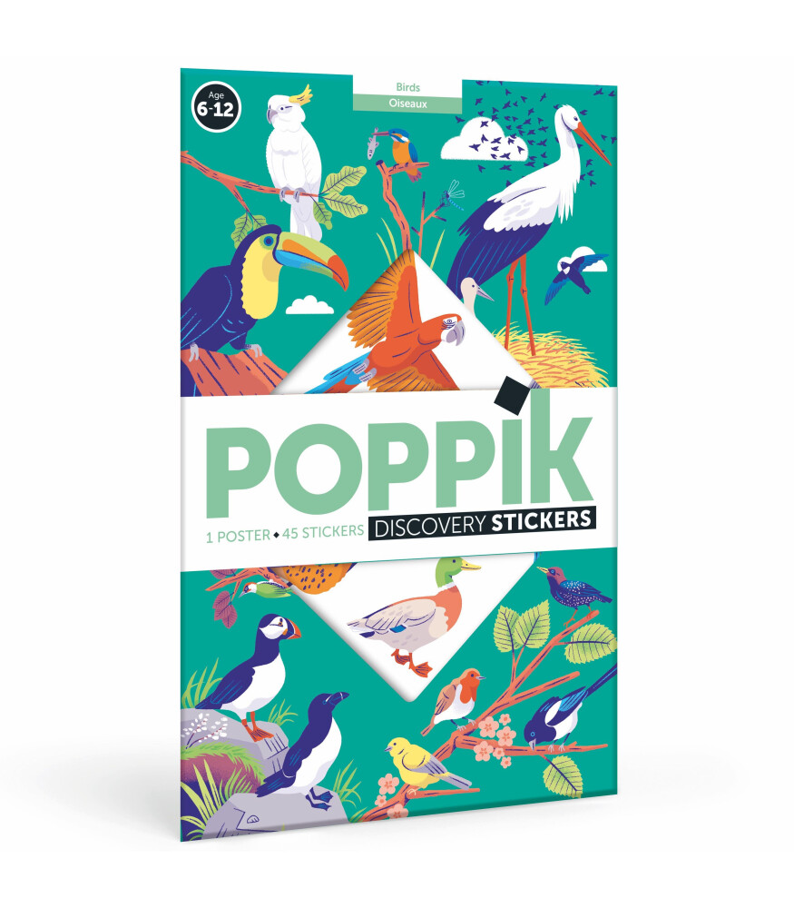 Poppik Discovery Sticker Poster // Birds - Keyif Bebesi | Kids & Toys