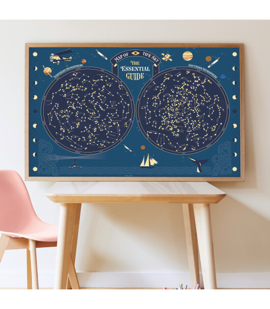 Poppik Discovery Sticker Poster // Skymap - Keyif Bebesi | Kids & Toys