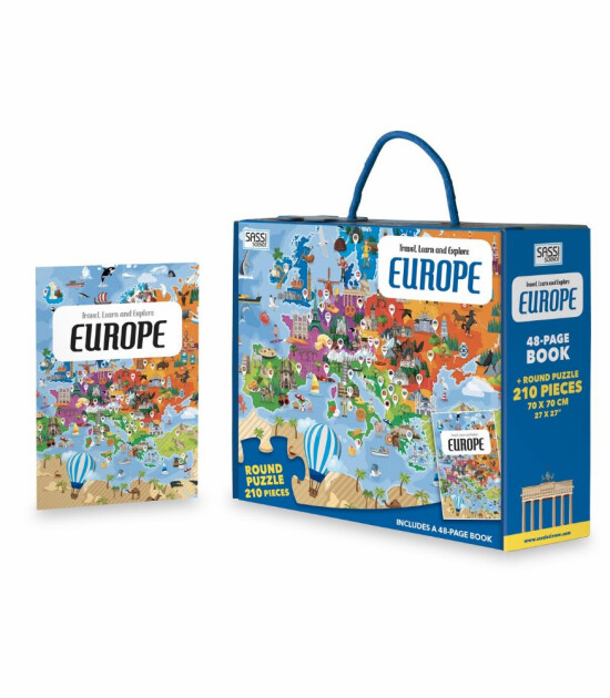 Sassi Junior Puzzle // Europe (210 Parça) - Keyif Bebesi | Kids & Toys