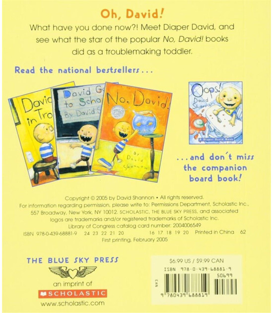 Scholastic Classics Oh, David! A Diaper David Book - Keyif Bebesi ...