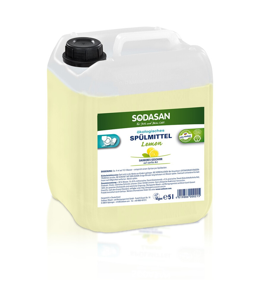 Sodasan Elde Bulaşık Deterjanı Limon - 5LT - Keyif Bebesi | Kids & Toys