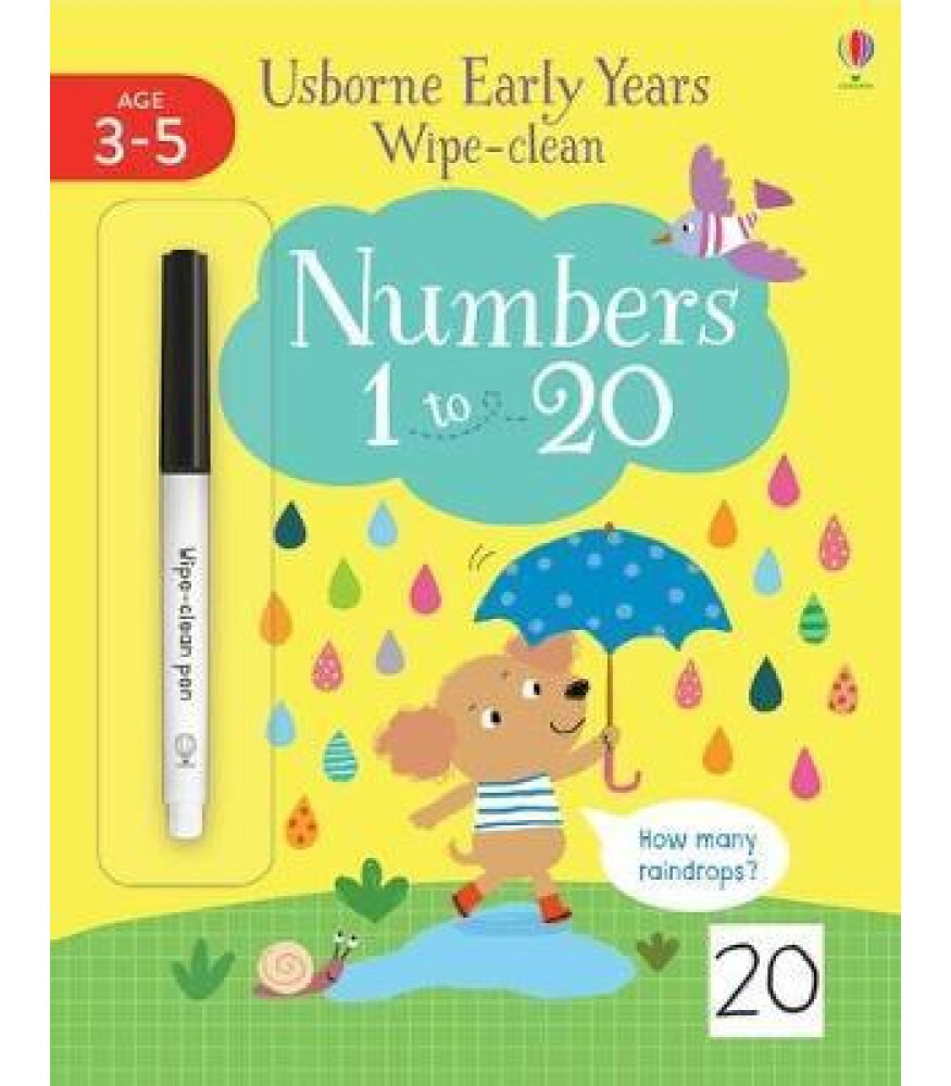 Usborne Early Years Wipe-Clean Numbers 1 to 20 - Keyif Bebesi | Kids & Toys