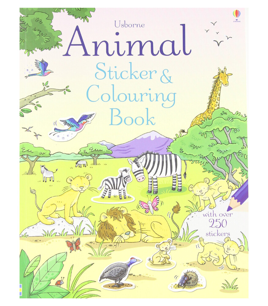 Usborne Animal Sticker & Colouring - Keyif Bebesi | Kids & Toys